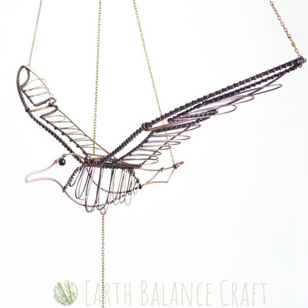 Seagull Hanging Mobile | Copper Wire Artisan Crafts