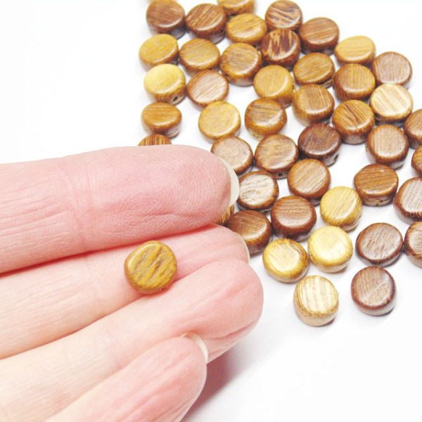 Wooden Coin Beads | Earth Balance Craft