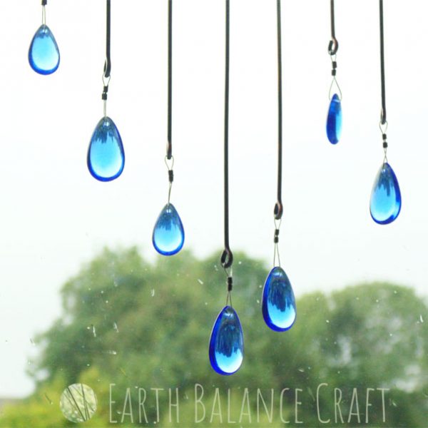Rain Cloud Window Art | Artisan Glass Art for Windows