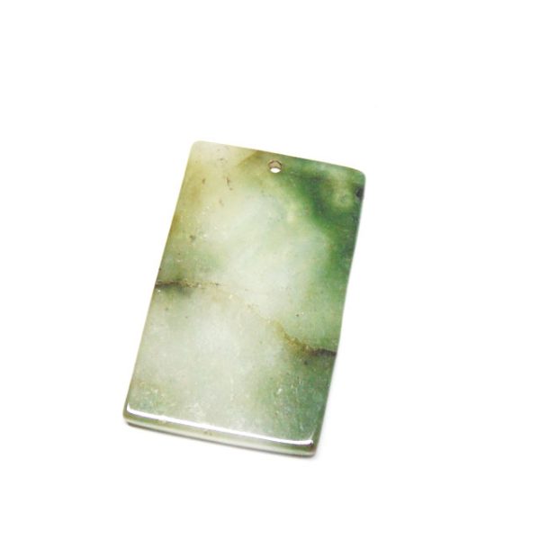 Jade Rectangle Focal Bead | Earth Balance Craft